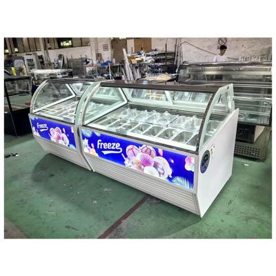 Chine Les magasins de crème glacée/supermarchés utilisent le réfrigérateur de stockage pour afficher les réfrigérateurs d'affichage de crème glacée à vendre