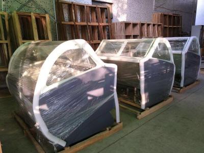 Cina 12 Pans Grigio Color Gelato Italiano Display Freezer Per I gelati in vendita