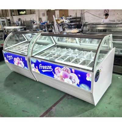 China Compact and Durable Below 18 Degree Temperature Ice Cream Freezer for Shop for sale