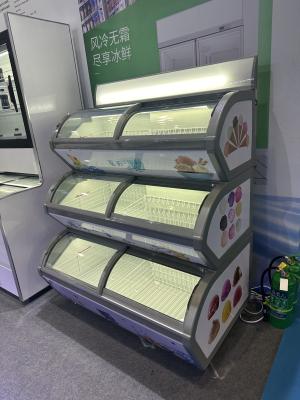China 3 Tiers Ice Cream Display Freezer With LED Lighting For frozen treats business for sale