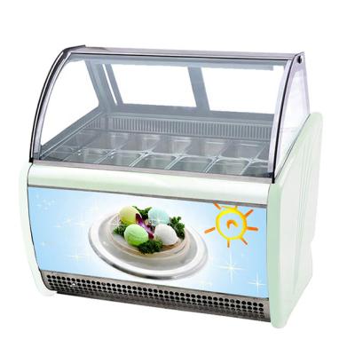 중국 16 접시 아이스크림 가게/편의점 아이스크림 냉장고 디스플레이 냉장고 사용 판매용