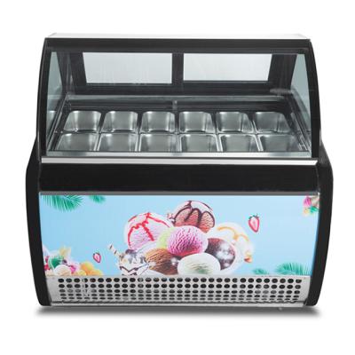 China Ice Cream Shops/Cake Shops Use Ice Cream Refrigerated Storage Display Refrigerators for sale