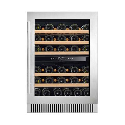 China ETL Certificate Vertical High-End Single Door Multi Beech Wood Shelf Red Wine Refrigerated Storage Freezer for sale