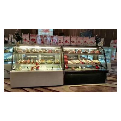 China Commercial Right Angle Glass High-End Cake Refrigerated Storage Display Fridge for sale
