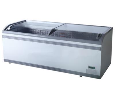 China Green & Health Supermarket Island Freezer With Sliding Glass Door For Frozen Food for sale