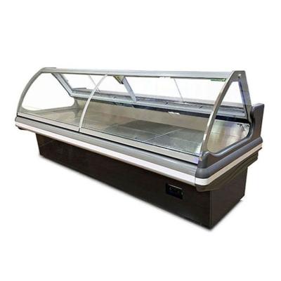 China Supermarket Front Lifting Built-in Compressor Refrigerated Storage Cabinet Deli Showcase with LED Light for sale