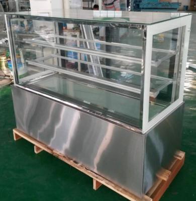 China Pastry Dessert Cake Display Chiller With Back Sliding Door Air Cooling System for sale