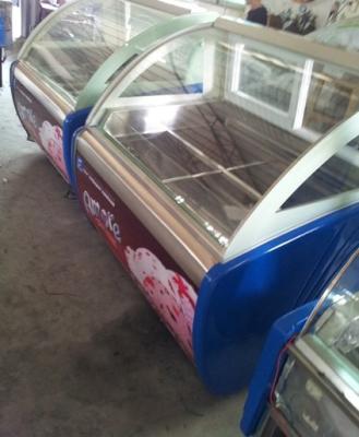 China Portable Ice Cream Display Freezer With Cooling System Under Bottom for sale