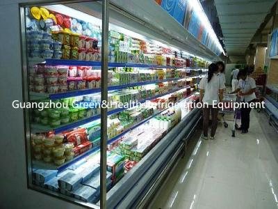 China Commercial Beverange Multideck Open Chiller Energy Efficiency For Market for sale