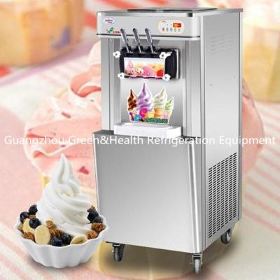 China Gear / Air Pump Soft Ice Cream Making Machines 8 Levels Hardness Adjustment for sale