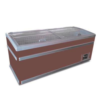 China Supermarket 2.5m Combined Island Display Freezer With Secop Compressor for sale