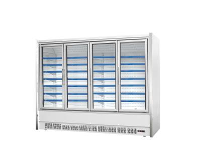 China supermarket air curtain cabinet, multideck open top display chiller, fruit and vegetable open top display cooler for sale
