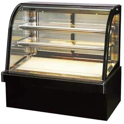 China Wholesale single curved glass cake refrigerated showcase counter top chiller case cake display fridge refrigerator for s for sale