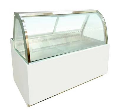 China Wholesale single curved glass cake refrigerated showcase counter top chiller case cake display fridge refrigerator for s for sale