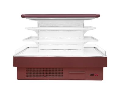 China Customized Color Multideck Open  Chiller  Supermarket Showcase Air Cooler Type for sale