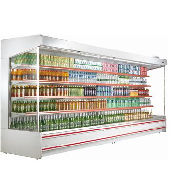 China Single Temperature Commercial Open Chiller Multideck Refrigerated Display Cabinets for sale