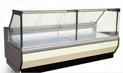 China Van de de Delicatessenwinkelshowcase van het kippenvoedsel van de de Vertonings Warmere Rechte hoek Aangemaakte het Glaslaag Te koop