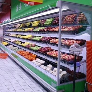 Vegetable / Milk Upright Multideck Open Chiller 2 Degree With Vertical Curtain Chiller For Energy Saving