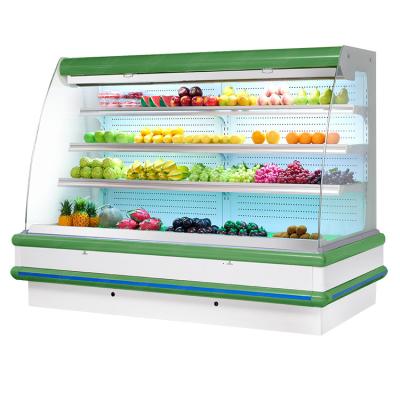 China Shopping Mall Cold Display Showcase Display Cooler Dynamic Cooling 4 Pcs Adjustable for Drinks/bottles/dairy Food/vegeta for sale