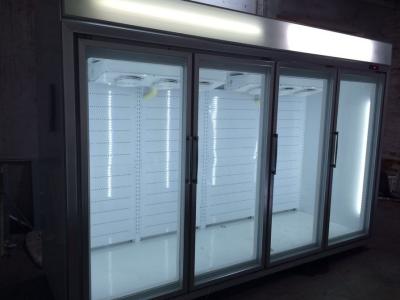 China Open Multideck Display Fridge With Glasss Door Remoted Cooling System for sale