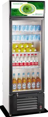 China Mechanical Single Glass Door Vertical Showcase Beverage Fridge Energy Saving for sale