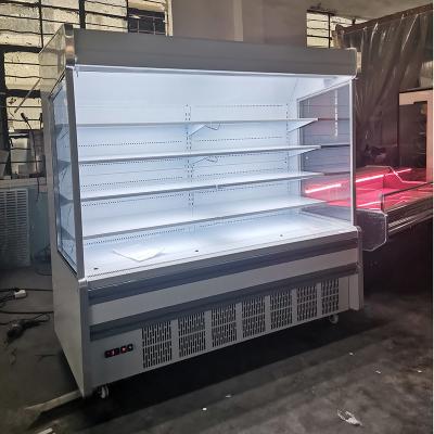 China Mini Beverage Fruit And Vegetables Refrigerator Display Racks Open Chiller for sale