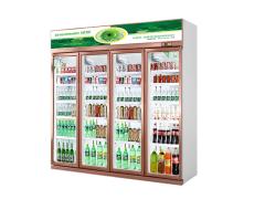 1000L Stand Back Bar Koeler Verticaal Display Koelkast Verstelbare plank Voor Bier Drink koud