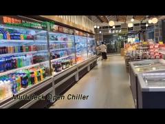 Self Contained Multideck Open Chiller Large Capacity For Drinks / Milk