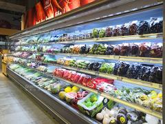 Grote multi-dek koelinstallatie Fruit Open Display Koeler voor flessen dranken