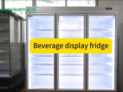 -18C Commercial Glass Door Freezer Self - Contained For Frozen Food / Upright Display Cooler