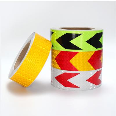 China Red White Yellow Safety High Visibility Road 55mm Truck Warning Adhesive for Car Sticker Marking Reflective Tape for sale