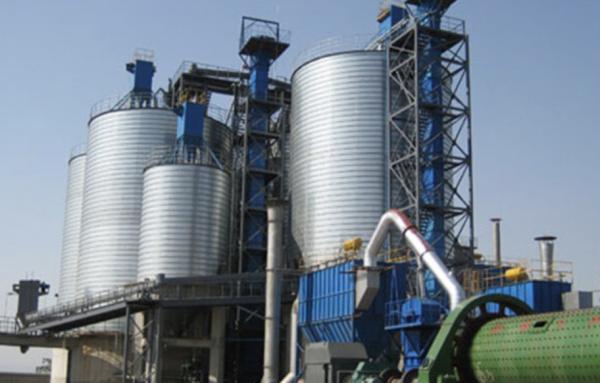 Quality Galvanized Raw Material Silo Granular Stainless Steel Silo With Conical Roof for sale