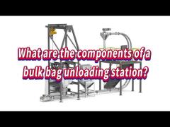 What are the components of a bulk bag unloading station