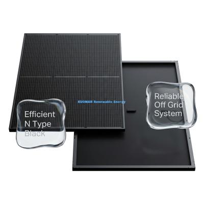 China N Type Black Solar Panel 415W with 22% Efficiency and Anodized Aluminum Frame for sale