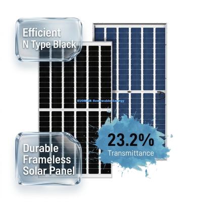 China 540W 550W Mono Perc Solar Panel with 22% Efficiency and Frameless Glass Design for sale