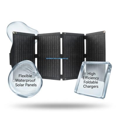China 40W Ultra-Lightweight Weatherproof Solar Charger with High-Efficiency IBC Cells for sale