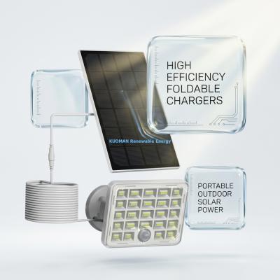 China 3W Waterproof Solar Sensing Lamp with 182mmx182mm Portable Solar Panel for Outdoor Security Lighting for sale