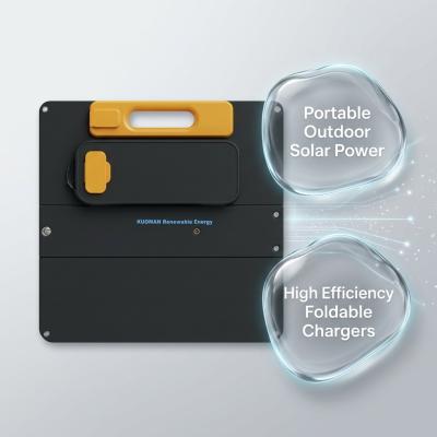 China 100W Foldable Solar Charger with IBC Solar Technology for Phones and Laptops for sale