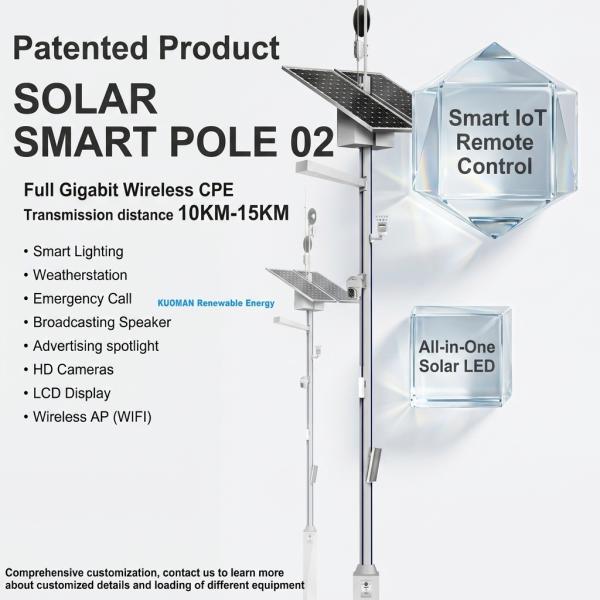 Quality Smart Solar Street Light Pole with LCD Display Remote Control and 50000hs Life Span for sale