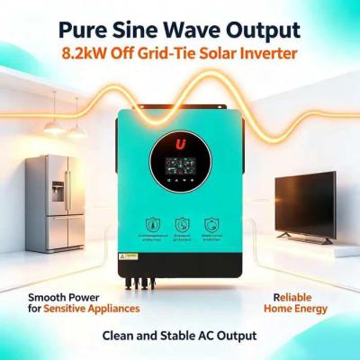 China 48V Lead Acid Lithium Battery Compatible 8.2KW Grid Hybrid Solar Inverter for sale
