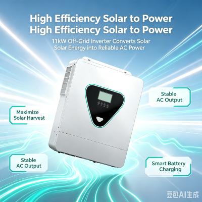 China High Efficiency 11KW Off Grid Solar Inverter 96% Peak Efficiency Home Solar Backup Power for sale