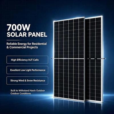 China Wide‑Temp‑Range‑40~+85℃ 700W Monocrystalline Solar Panel Outdoor PV Equipment for sale