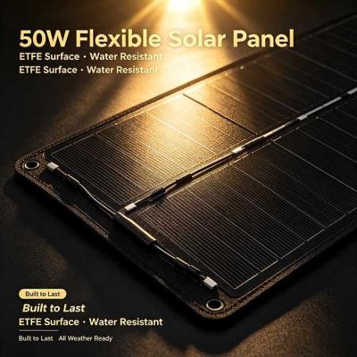 China 50W Self‑Install Flexible Foldable Solar Panel, No‑Pro‑Installation Solar Power for RV Camping & Tiny Homes for sale