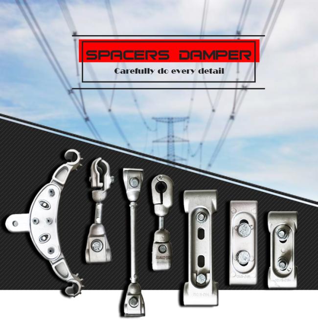 Power line across type jumper wire spacer damper