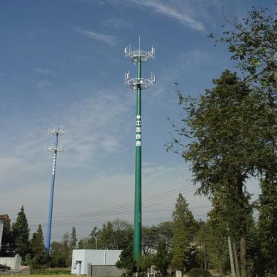 中国 耐久力のある電気通信はMonopole細胞タワー10 -承認される750KV ASTMそびえている 販売のため