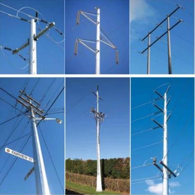 China Colunas tubulares de aço galvanizadas da transmissão 750KV de Electric Power à venda