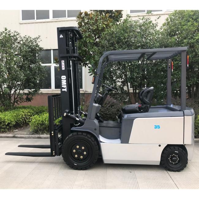 3.5ton Electric Forklift Truck Battery Forklift with 4.5m 4500mm Mast Triplex with Free Lift
