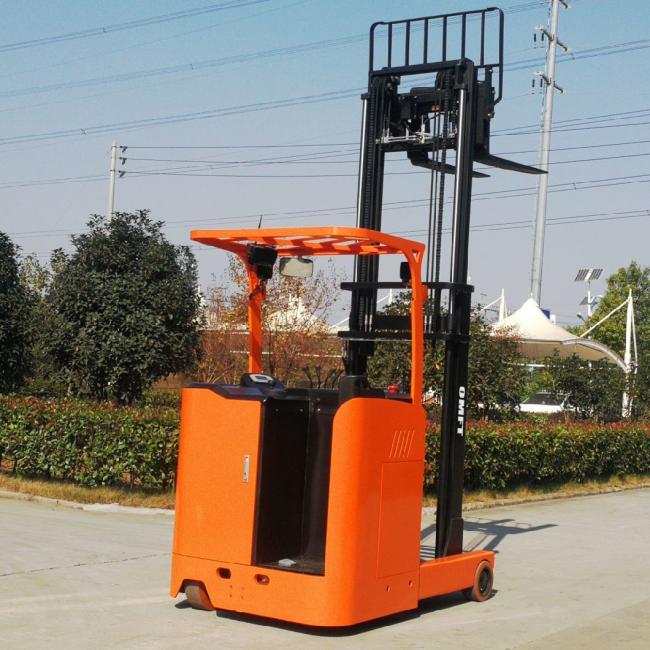 1ton 1.5 Ton 2ton 2.5ton Battery Operated Electric Reach Stacker Lifting Height 2000mm 2m Mast Pallet Stacker Truck