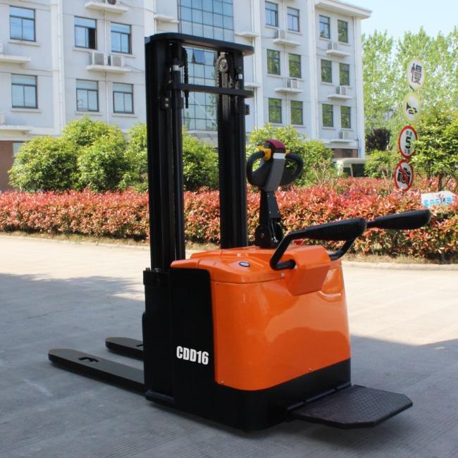 Omft Full Electric Pallet Stacker Battery Powered Pallet Stacker with 2.0 T 2.0 Ton Loading Capacity with Pedal