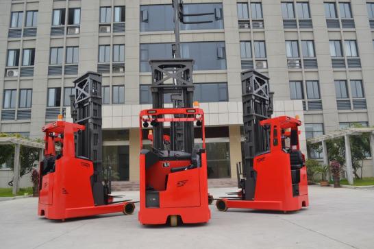 12m 11m Side Standing Type Electric Reach Truck Stacking Forklift Lifting Truck Reach Stacker
